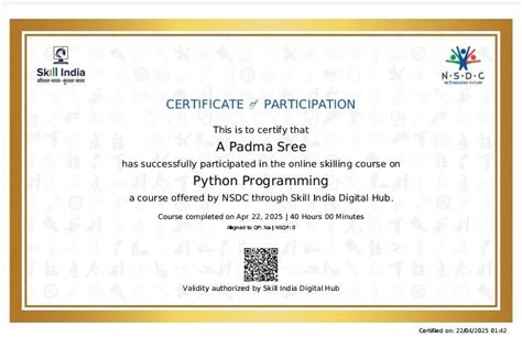 pythonprogramming skillindia nsdc continuouslearning codingjourney