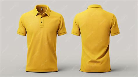 Premium Photo A Stylish And Versatile Yellow Polo Shirt Mockup That