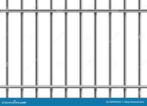 3d Prison Cage Vector Illustration Realistic Vertical And Two