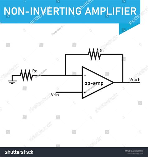 Opamp Noninverting Amplifier Stock Vector Royalty Free 2121216890 Shutterstock