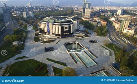 Aerial View Of National Palace Of Culture Ndk Sofia Bulgaria