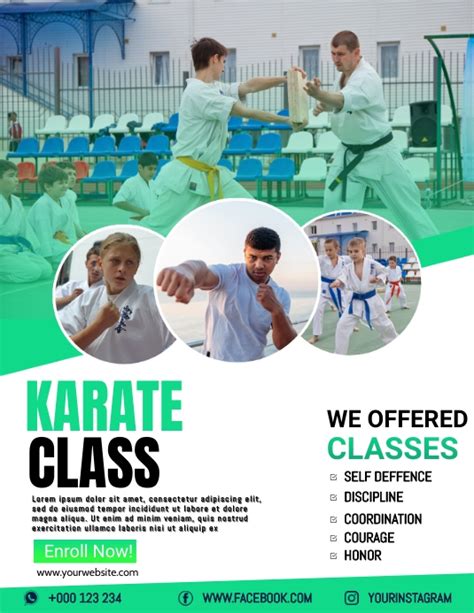 Karate Class Ads Template Postermywall