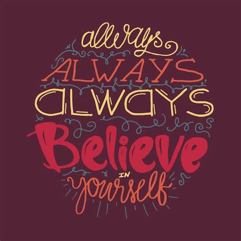 동기 부여 및 꿈 글자 개념 프리미엄 벡터