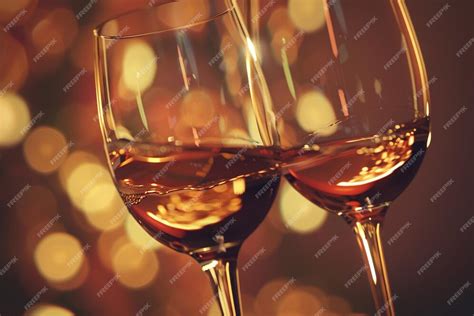 Premium Photo Elegant Wine Glasses Clinking In A Celebration Toa
