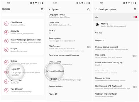 Enable Developer Options USB Debugging On OnePlus T Guide