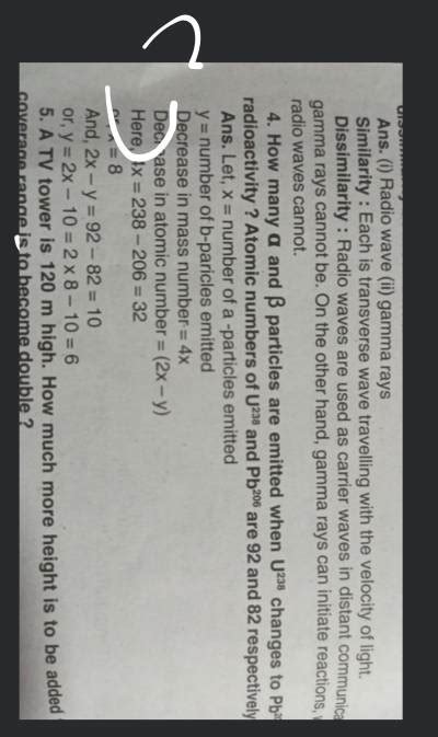 Ans I Radio Wave Ii Gamma Rayssimilarity Each Is Transverse Wave