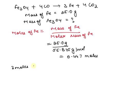 Solved Iron Ore Can Be Converted To Pure Iron According To The
