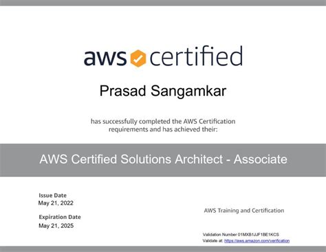 Prasad Sangamkar On Linkedin Aws Awscloud Awscertified