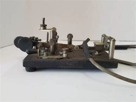 vintage speed bug morse code telegraph key ham radio mfg unknown £40 21