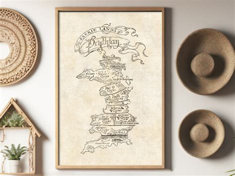 Acotar Merch Prythian Map Sarah J Maas Velaris Poster Booktok Feyre