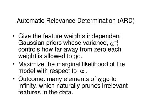 Ppt Predictive Automatic Relevance Determination By Expectation