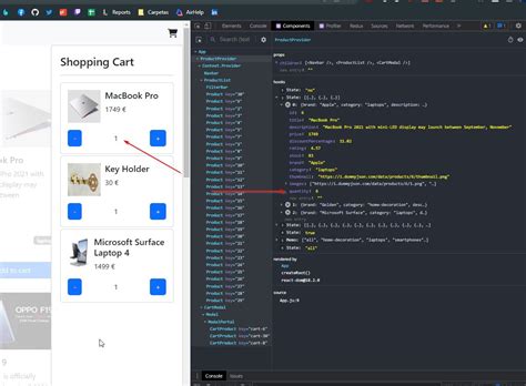 Reactjs Component Cart Not Re Rendering When Element In Context