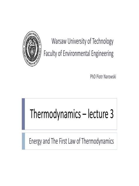 Thermodynamics Lecture 3 Pdf Force Heat