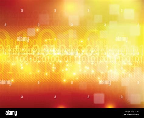 Abstract Technology Background With Hexagons And Binary Code Stock