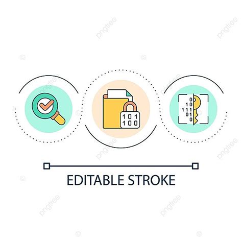 Digital Data Security Loop Concept Icon Future Protection Digital Vector Future Protection