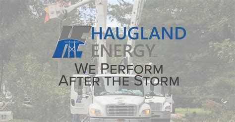 Haugland Energy Performs After It Storms Hes Bucket Trucks Were