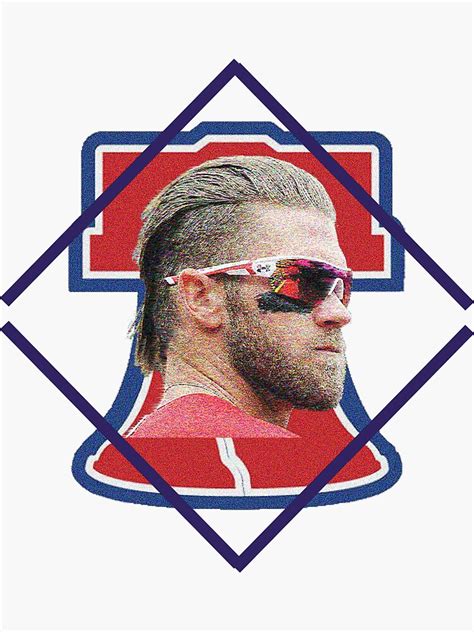 Bryce Harper Phillies Sticker For Sale By Glazedesigns Redbubble