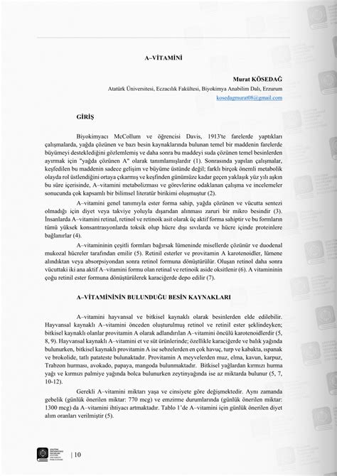 Pdf A Vİtamİnİ