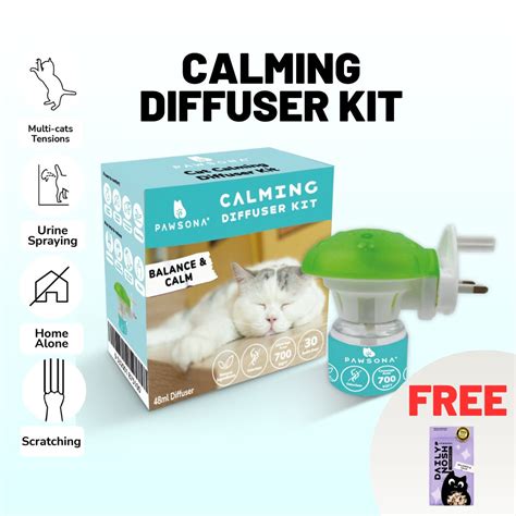 Pawsona Cat Calming Diffuser Proven Stress Relief For Cats