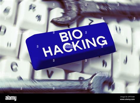 Text Showing Inspiration Bio Hacking Concept Meaning Exploiting Genetic Material Experimentally