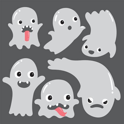 Premium Vector Ghost Vector Collection Design