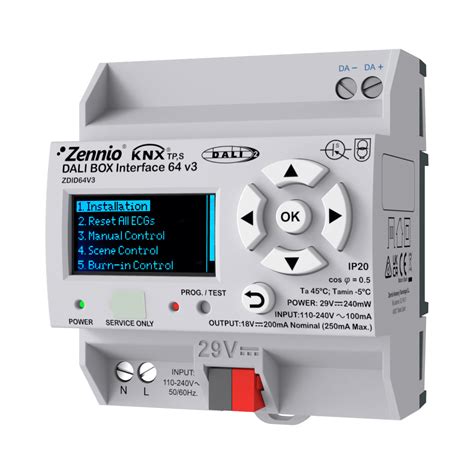 Zennio Dali Box Interface 64 V3 Interfaz Knx Dali Para Hasta 64