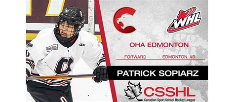 Cougars Sign Sopiarz Canadian Sport School Hockey League