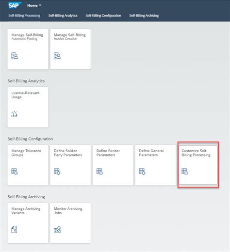 Feature Customize Self Billing Processing Sap Community