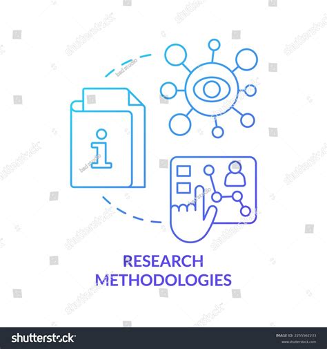 Research Methodologies Blue Gradient Concept Icon Stock Vector Royalty