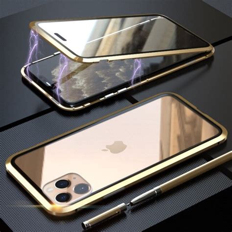 Luxury Iphone 12 Pro Max Tempered Glass Magnetic Phone Cover Clair
