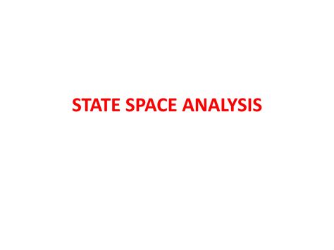 state space analysis pdf