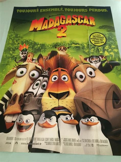 Affiche De CinÉma Du Film Madagascar 2 Dreamworks Movie Poster Escape