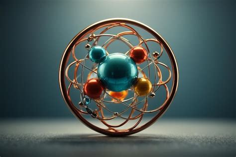 Premium AI Image D Rendering Of An Atom Symbol Structure
