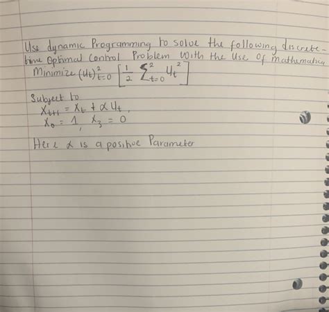 Solved Use Dynamic Programming Ho Solve The Following