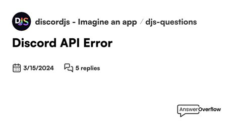 discord api error discord js imagine an app