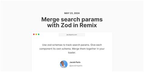 Merge Search Params With Zod In Remix