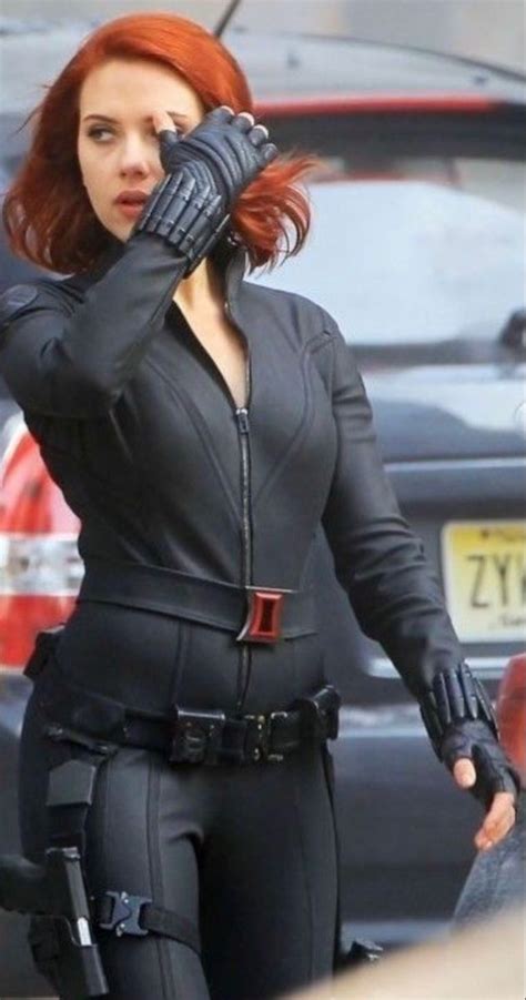 The Avengers 2012 Black Widow Hair Color Black Widow Gloves