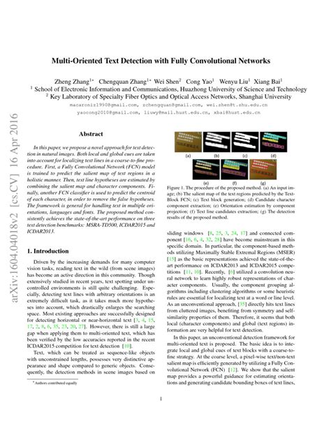 Multi Oriented Text Detection With Fully Convolutional Networks Deepai