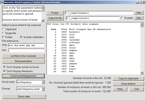 word frequency counter softwares free download freewares