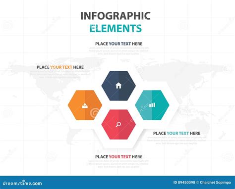 Abstract Colorful Hexagon Business Infographics Elements Presentation Template Flat Design