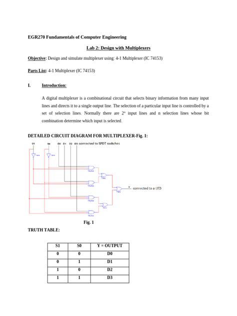 lab 2 design with multiplexers pdf computer engineering electronics