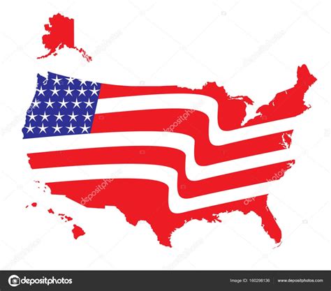 Us Flag Map Logo Stock Vector Image By ©glopphy 160298136