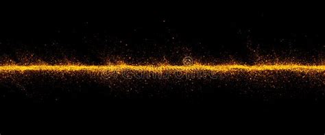gold particles abstract background with shining line floor ground