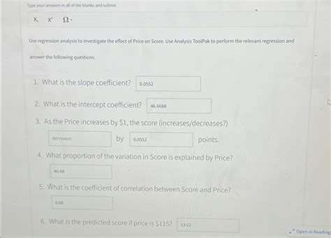 Solved Type Your Answers In All Of The Blanks And