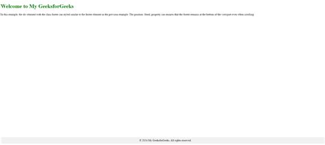 How To Add Footer In HTML GeeksforGeeks
