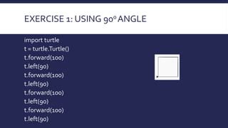 Introduction To The Basic Mathematical Concept With Python Turtle Pptx