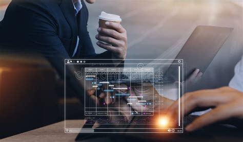 Analyst Working With Computer In Business Analytics And Data Management System To Make Report