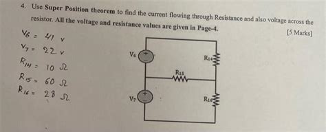 Solved Use Super Position Theorem To Find The Current Chegg