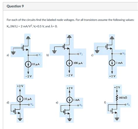 solved question 9for each of ﻿the circuits find the labeled