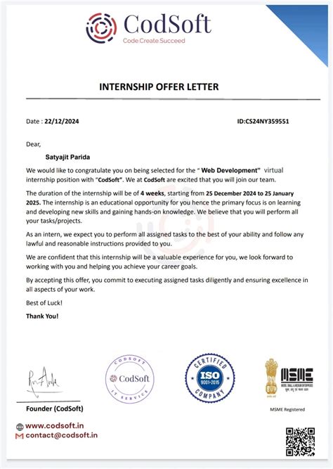 satyajit parida on linkedin codsoft internship frontend backend fullstackdevelopment…